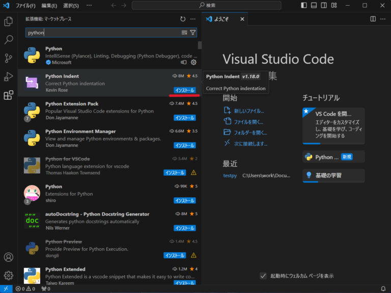 -Python開発の第一歩！- その1 初心者向けVisual Studio CodeでPythonの開発環境を無償で作る | かめ脱走中
